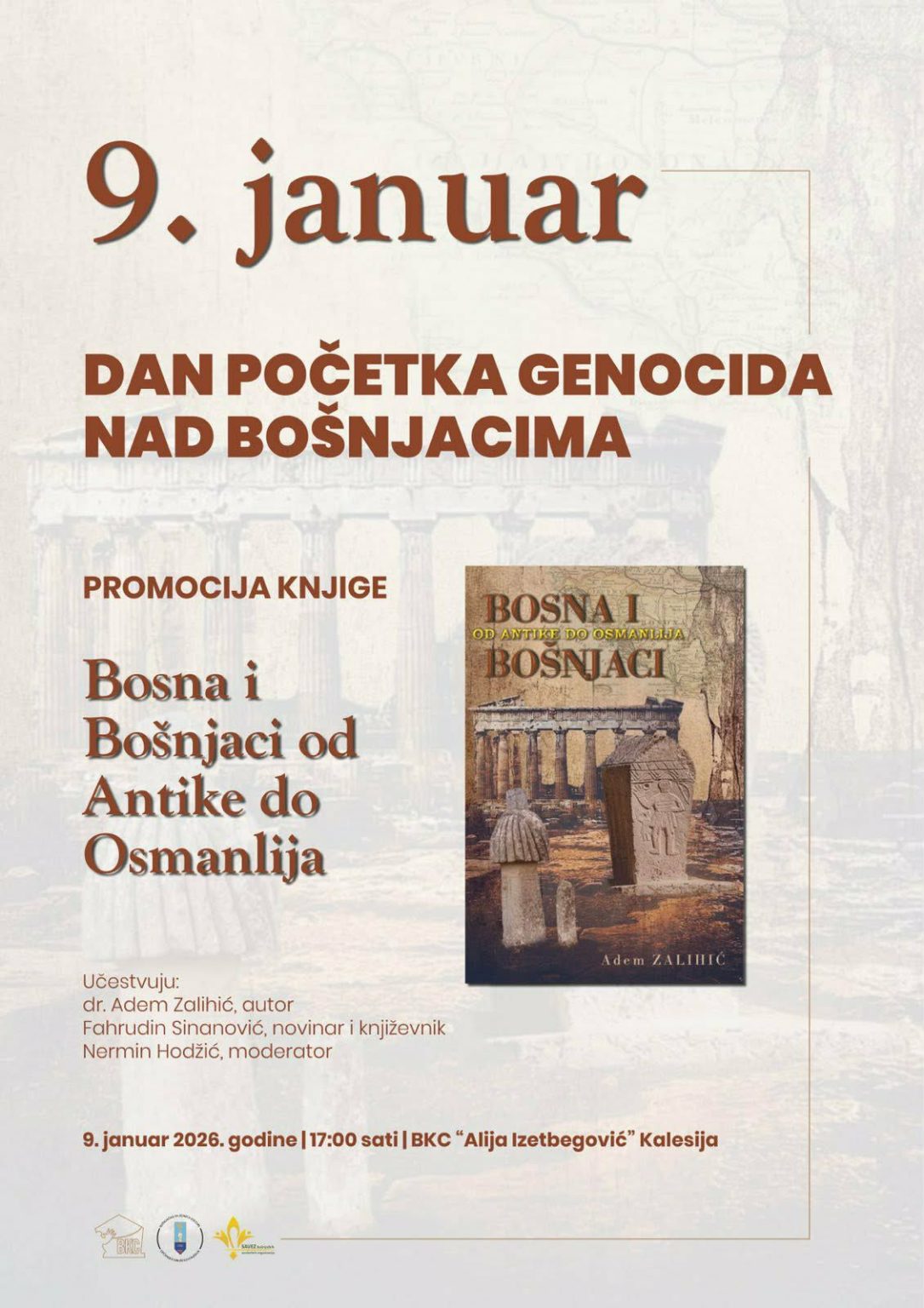 Promocijom knjige “Bosna i Bošnjaci od Antike do Osmanlija” obilježit ...